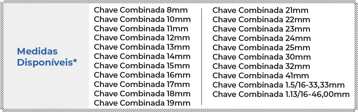 Chave Combinada - Kiferro - Comércio de Ferro e Aço